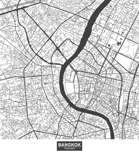 Bangkok city map thailand Royalty Free Vector Image