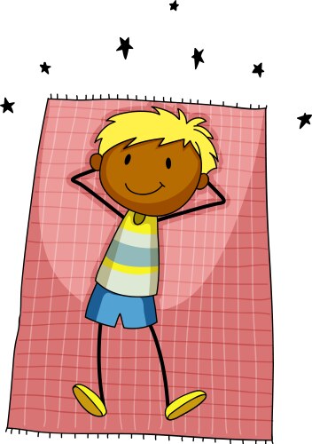 A little boy sleeping Royalty Free Vector Image