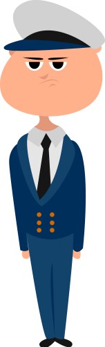 Ship sinking with captain Royalty Free Vector Image