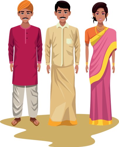 Indian man face avatar cartoon Royalty Free Vector Image
