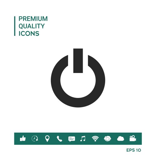 Power button icon Royalty Free Vector Image - VectorStock