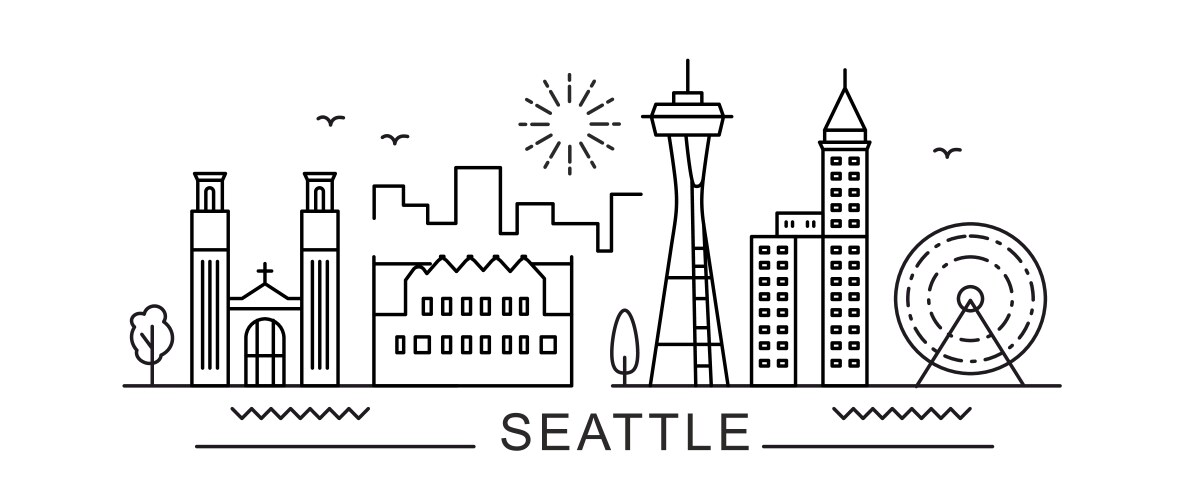 Seattle Skyline Vector Images (over 550)