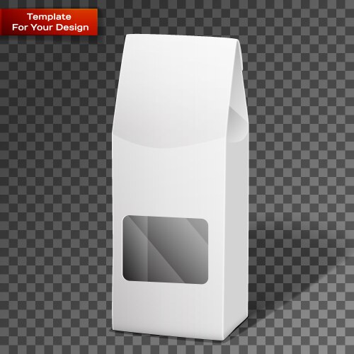 White paper packaging template empty package Vector Image