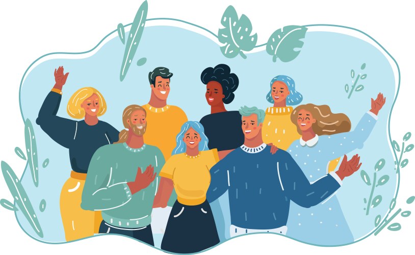 Group people having fun Royalty Free Vector Image