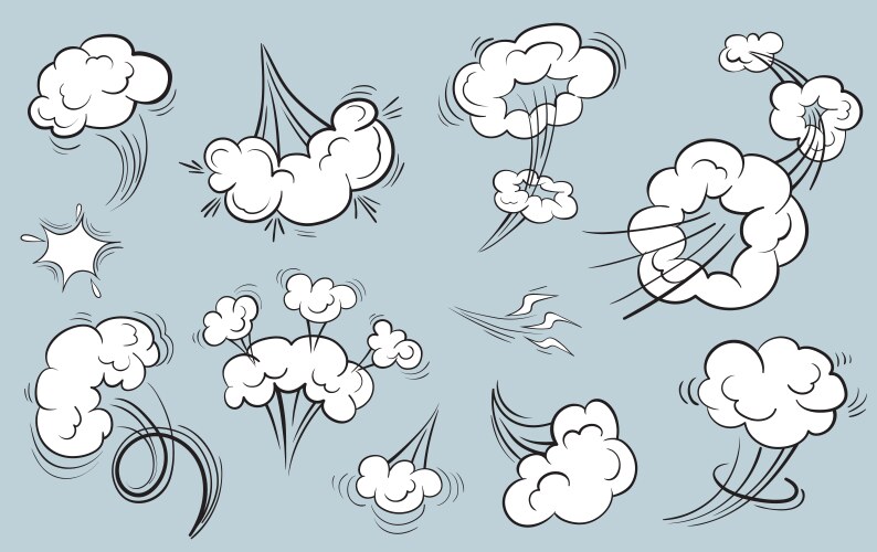 Cartoon Speed Cloud Vector Images (over 4,200)