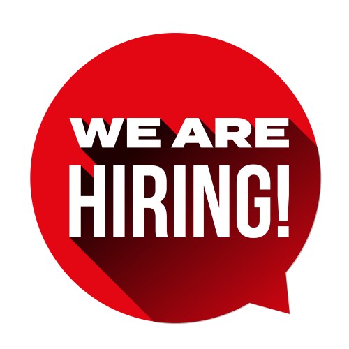 Now hiring sign transparent background Royalty Free Vector