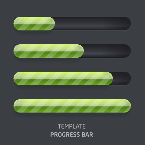 Progress bars set Royalty Free Vector Image - VectorStock
