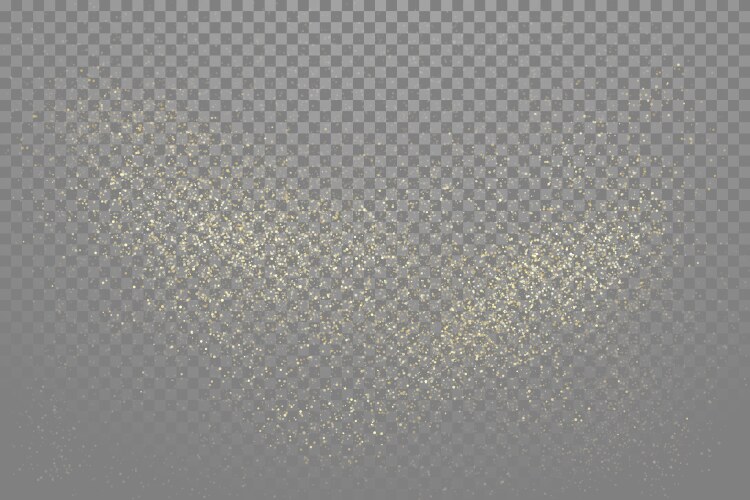 Golden rain gold glitter particles falling Vector Image