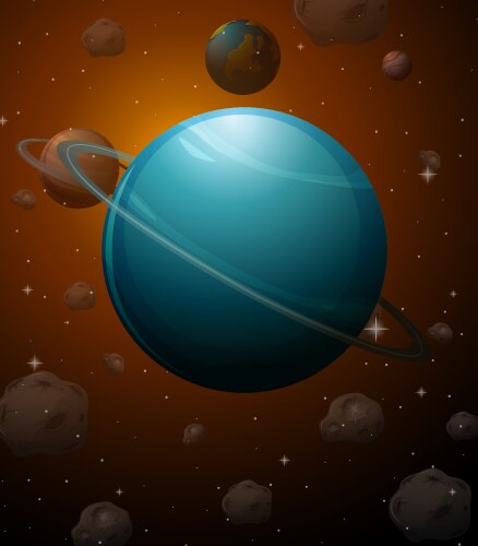 Uranus planet 3d high quality Royalty Free Vector Image