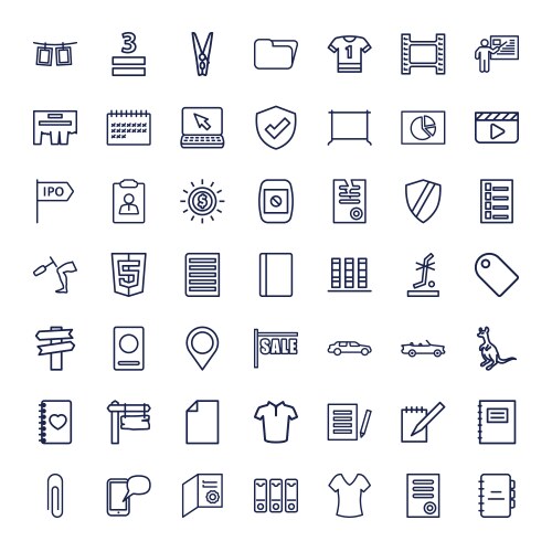 Blank icons Royalty Free Vector Image - VectorStock