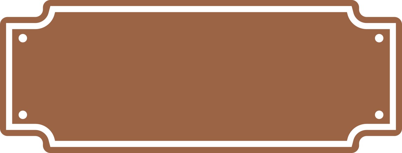 Blank western sign board graphic design template Vector Image