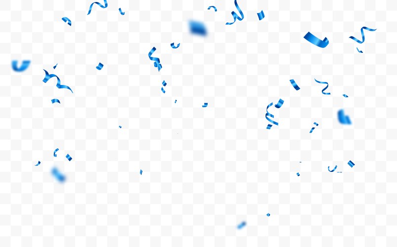 Colorful confetti on transparent background Vector Image