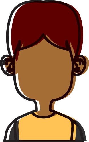 Boy faceless cartoon Royalty Free Vector Image