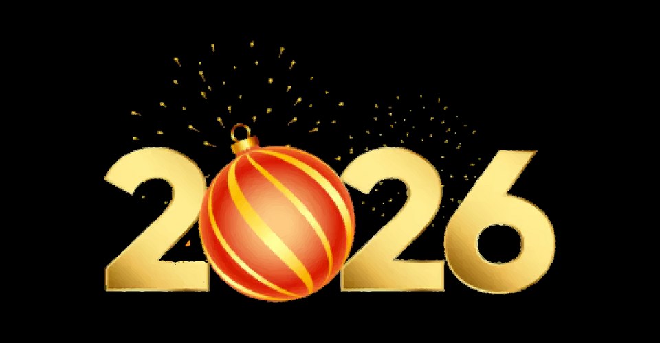 Golden New Year 2026 Celebration – Royalty-Free Vector | VectorStock