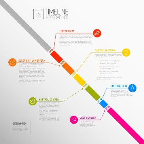 Infographic timeline report template Royalty Free Vector