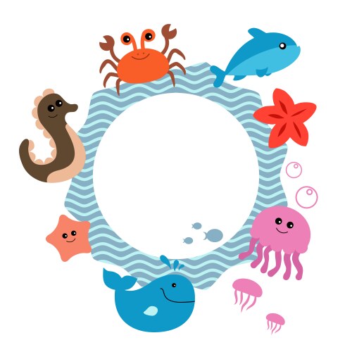 Round Beach Frame Vector Images (over 1,600)