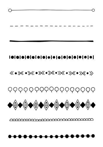 0035 hand drawn dividers Royalty Free Vector Image