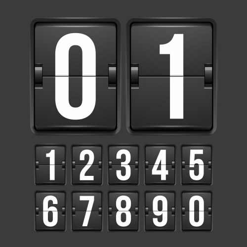 Flat countdown timer Royalty Free Vector Image