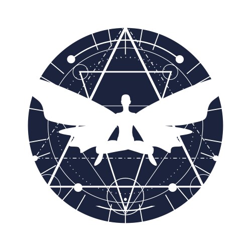 Open door leading to occult mystic word esoteric Vector Image