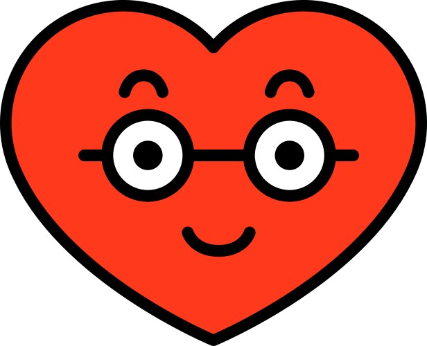 Heart emoticon icon Royalty Free Vector Image - VectorStock