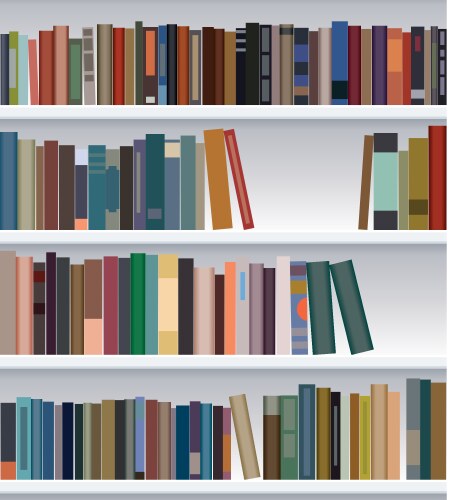 Bookshelf Royalty Free Vector Image - VectorStock