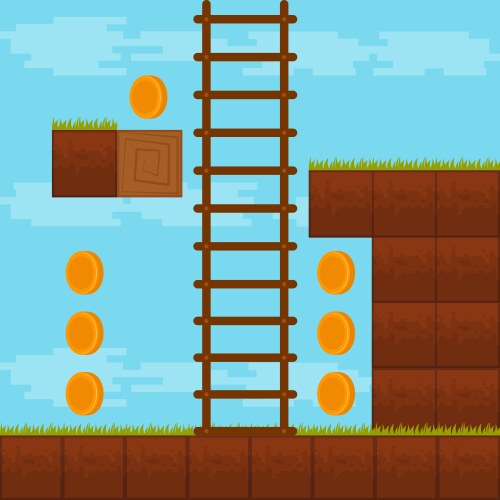 Video game world design Royalty Free Vector Image