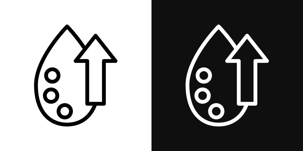 High cholesterol icon set blood level fat Vector Image