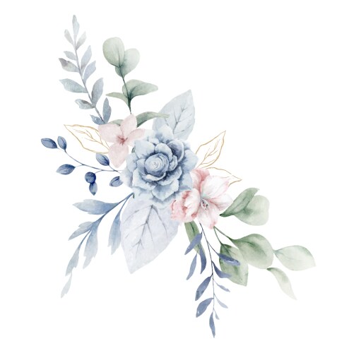 Watercolor Floral Bouquet – Royalty-Free Vector | VectorStock