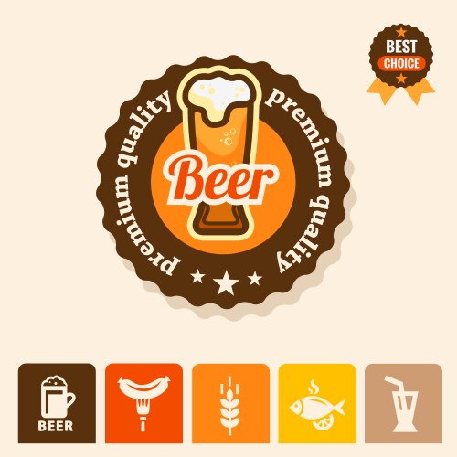 Drink beer Royalty Free Vector Image - VectorStock