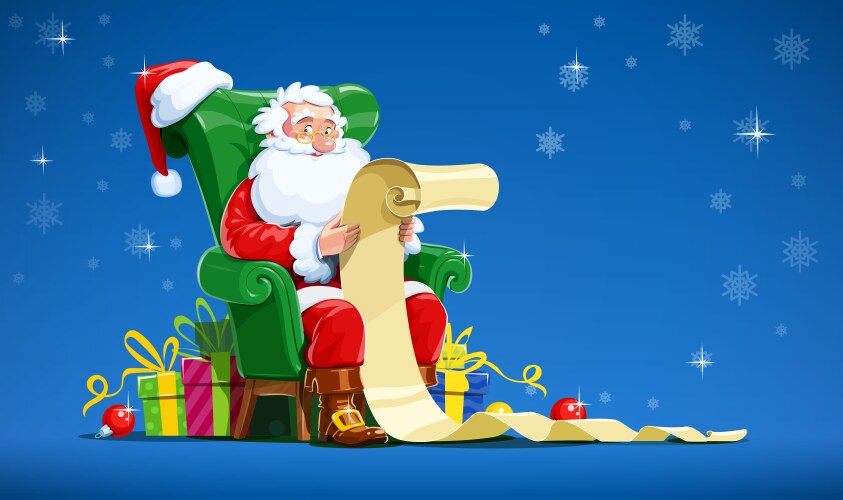 Santa claus christmas cartoon Royalty Free Vector Image