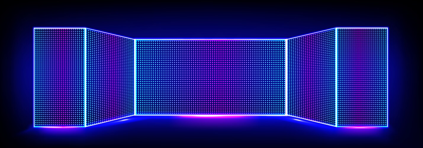 Led light screen background wall stage show panel Vector Image