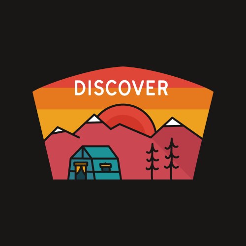 Emblem patch logo virgin islands national park Vector Image