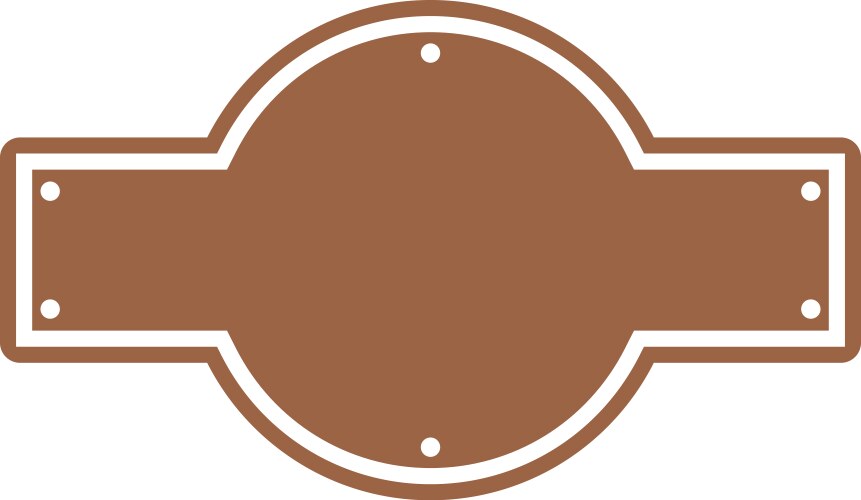 Blank western sign board graphic design template Vector Image