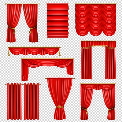 Realistic luxury curtain Royalty Free Vector Image