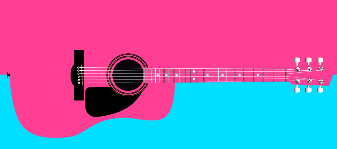 Eight crossed guitars background Royalty Free Vector Image
