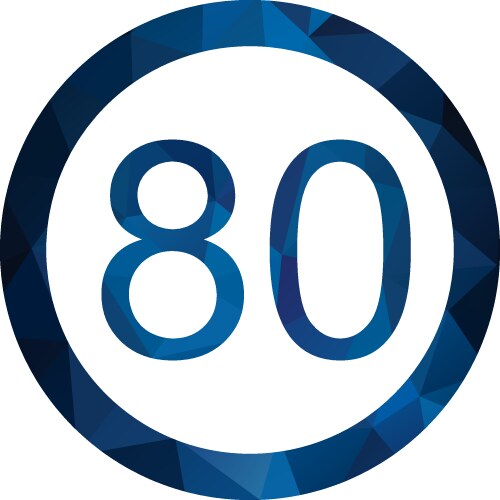 Speed limit 80 icon Royalty Free Vector Image - VectorStock