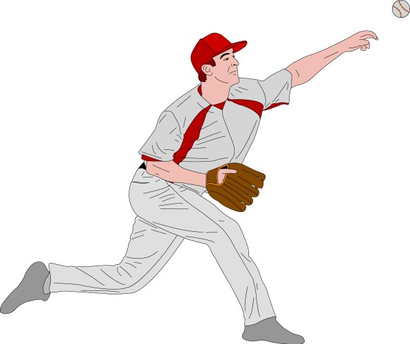 Boy baseball pitcher Royalty Free Vector Image