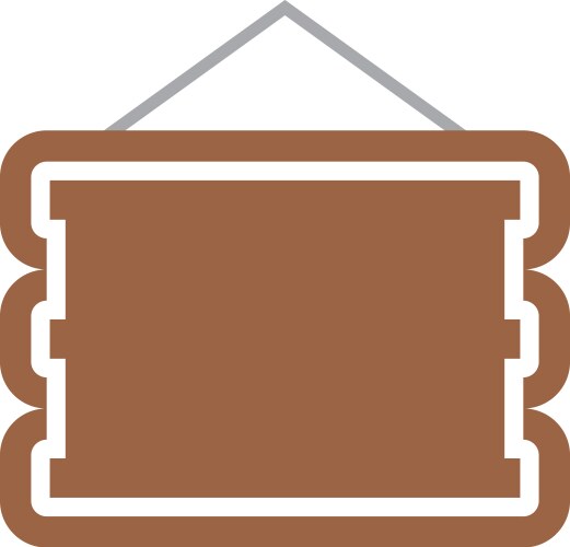 Blank western sign board graphic design template Vector Image