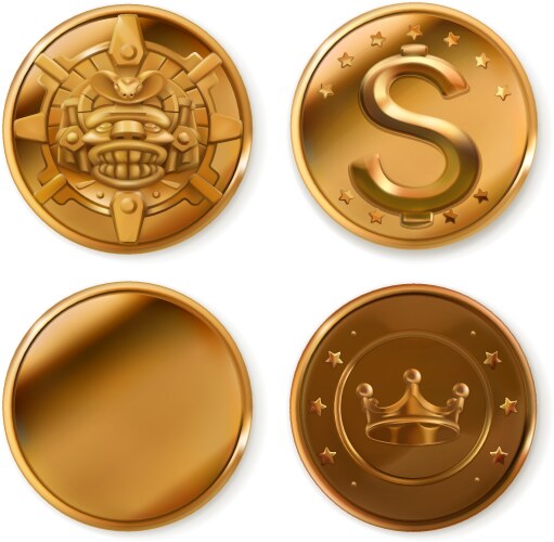 Gold coin icon Royalty Free Vector Image - VectorStock