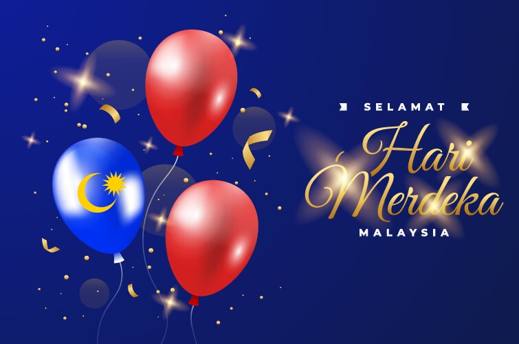 Hari merdeka malaysia design collection Royalty Free Vector