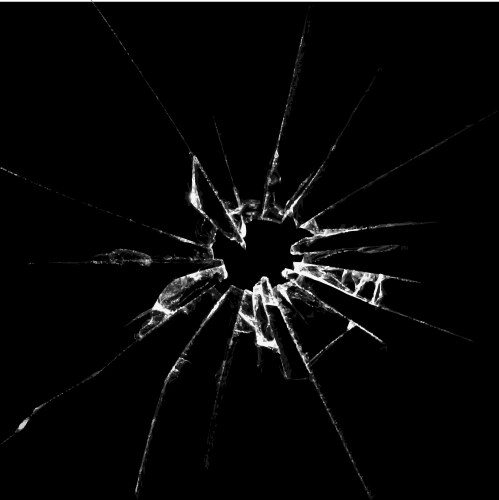 Broken glass cracked window texture realistic Vector Image