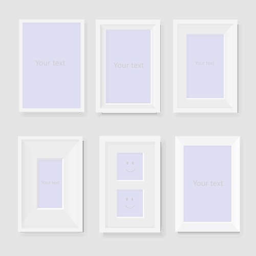 Set frame for photos or paintings on wall Vector Image