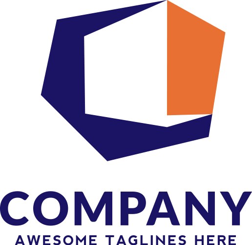 Simple 3d box logo design Royalty Free Vector Image