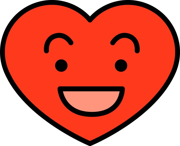 Heart emoticon icon Royalty Free Vector Image - VectorStock