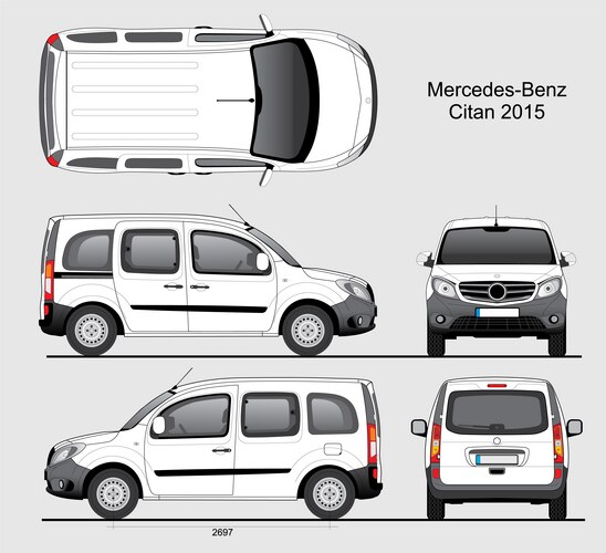 Silver Mercedes W123 Sedan – Royalty-Free Vector | VectorStock