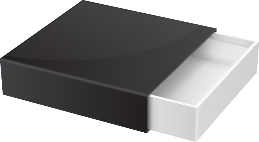 Open shoe box black outline drawing Royalty Free Vector