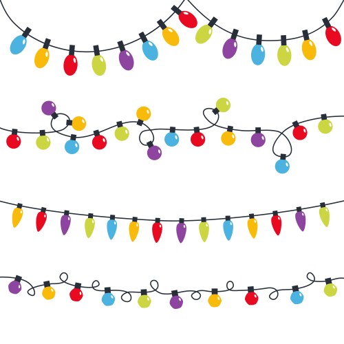 String of Christmas Lights Cartoon Vector Images (over 1,000)