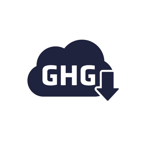 Ghg reducing greenhouse gas emission icon Vector Image