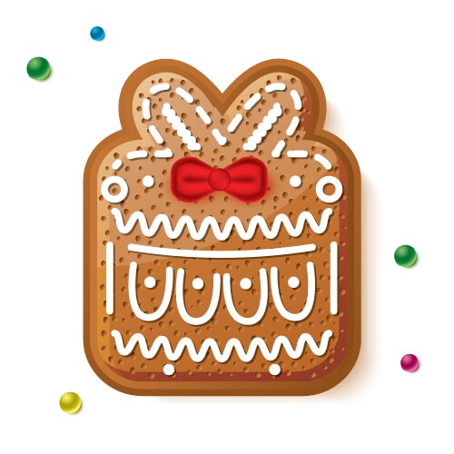 Gingerbread cookies house of merry Royalty Free Vector Image
