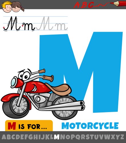 Letter r with a picture robot and seven lines Vector Image
